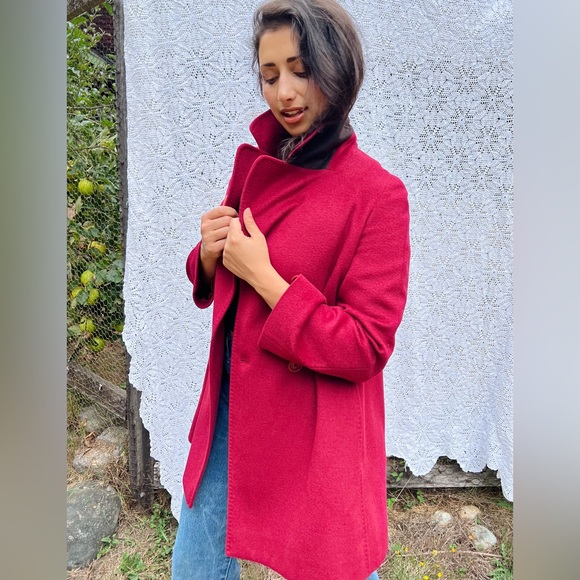 Faconnable | Jackets & Coats | Vintage Faconnable Red Pea Coat | Poshmark